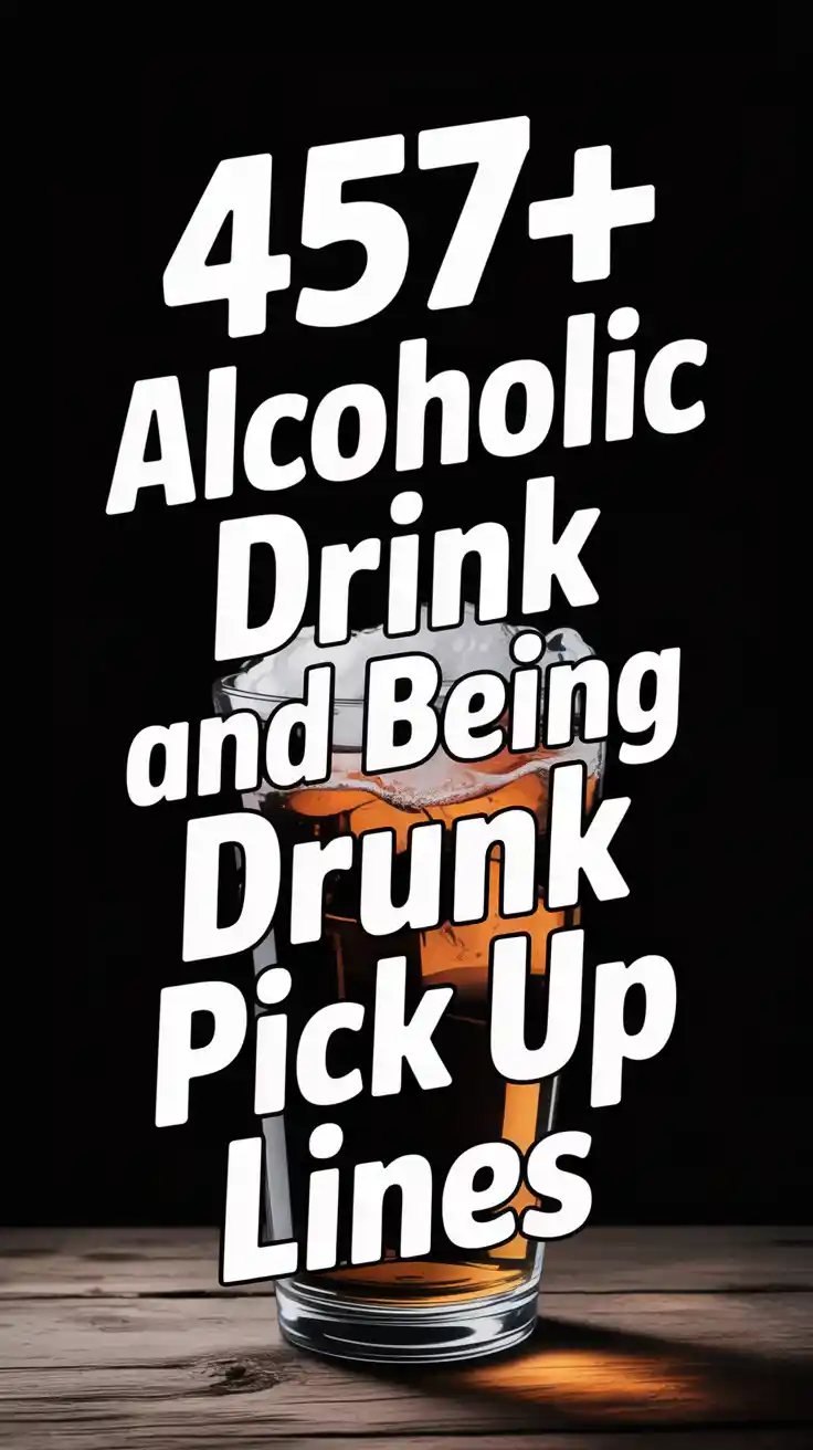 457+ Alcoholic Drink and Being Drunk Pick Up Lines 🍸🍷🍹