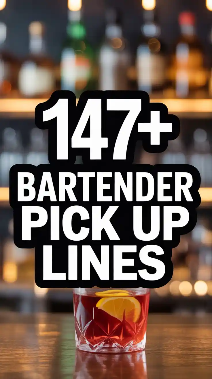 147 Bartender Pick Up Lines 🍸